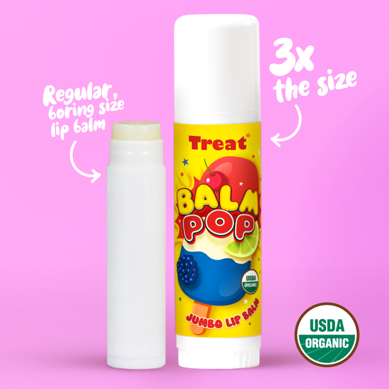 Balm Pop Jumbo Organic Lip Balm – Treat Beauty