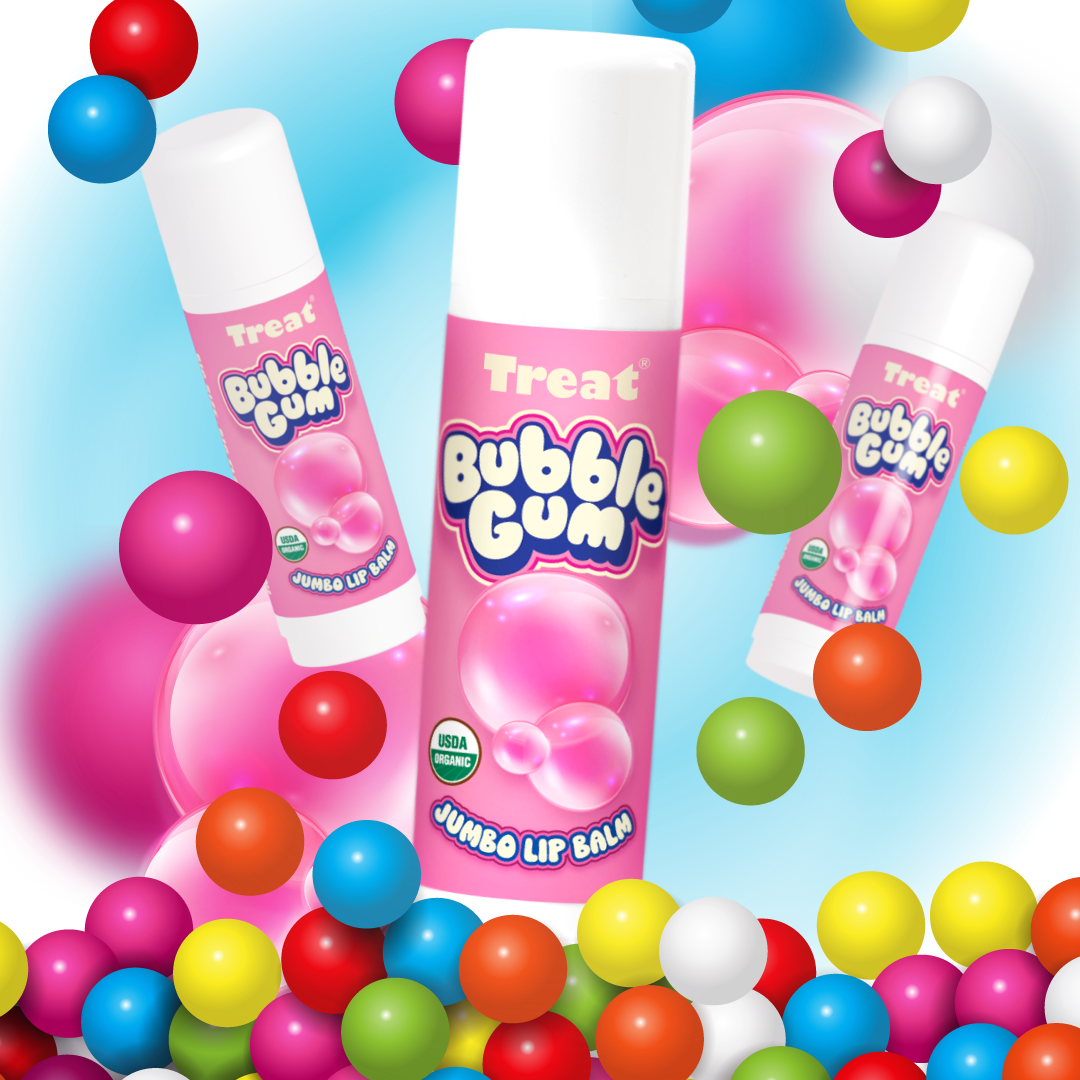 Jumbo Bubble Gum Organic Lip Balm - Treat Beauty