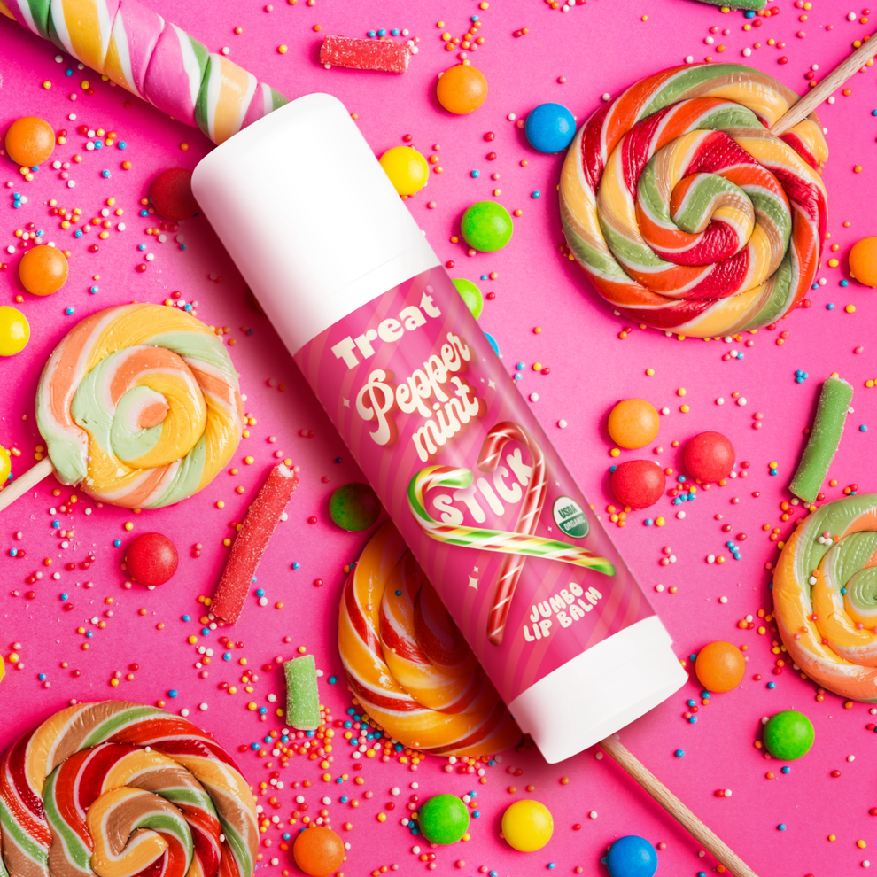 Peppermint Stick Jumbo Organic Lip Balm – Treat Beauty
