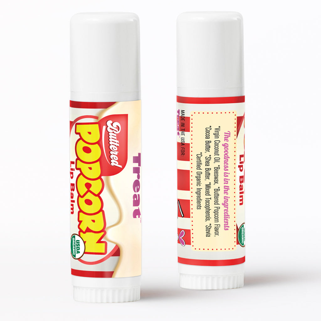 Buttered Popcorn Jumbo Organic Lip Balm | Buttered Popcorn Flavor ...