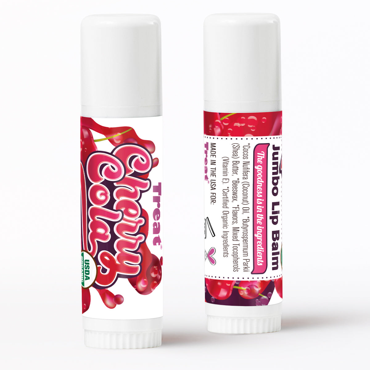 Cherry Cola Jumbo Organic Lip Balm – Treat Beauty
