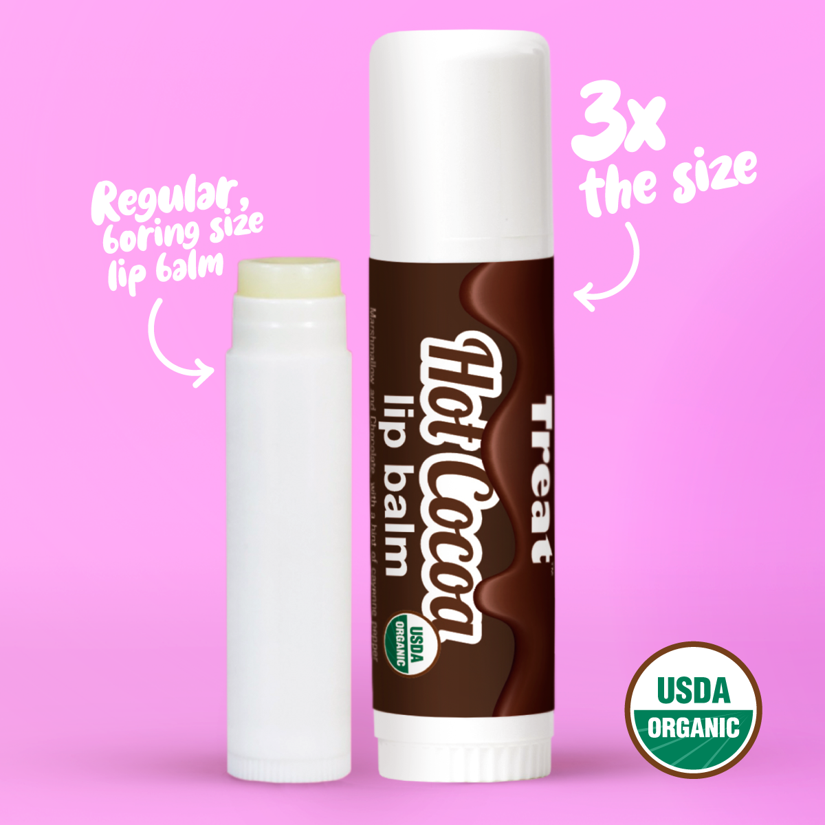 Jumbo Hot Cocoa Organic Lip Balm - Treat Beauty | Treat Beauty
