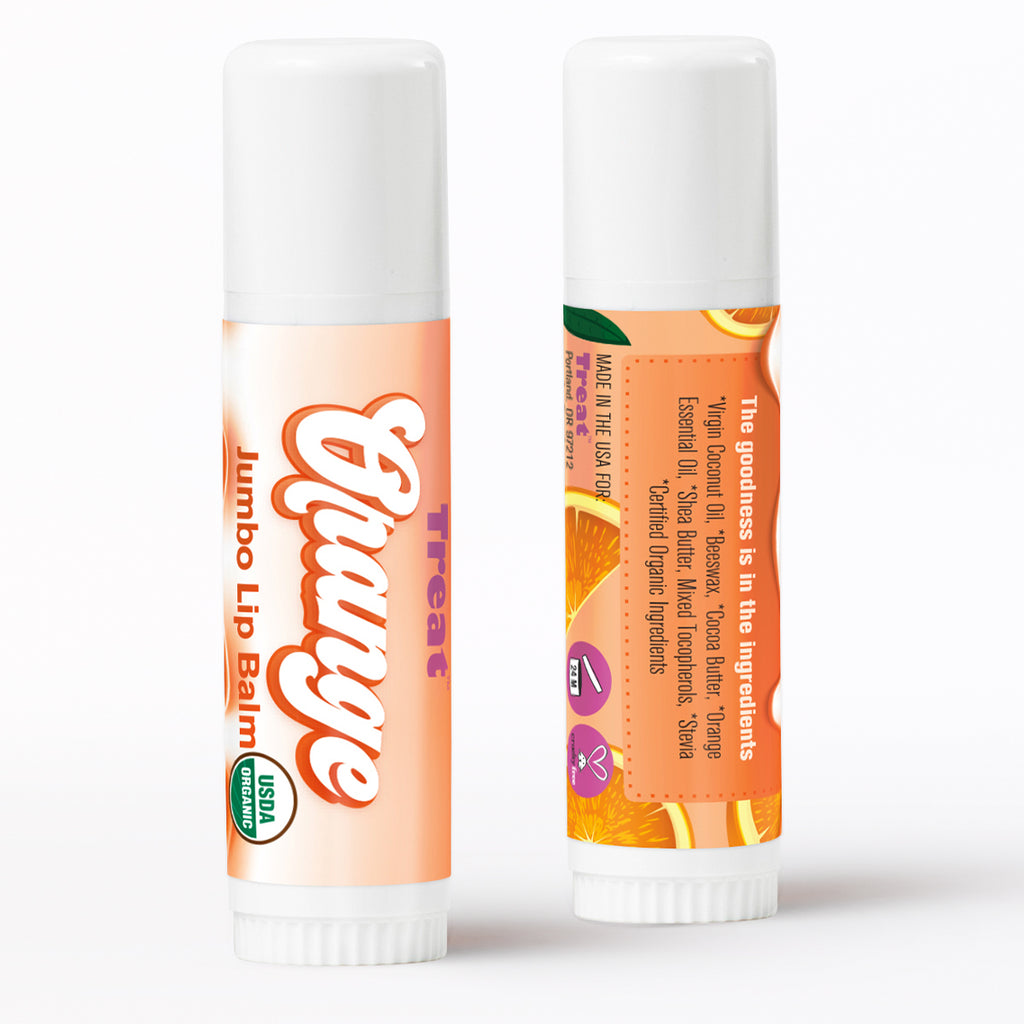 Orange Jumbo Organic Lip Balm | Treat Beauty
