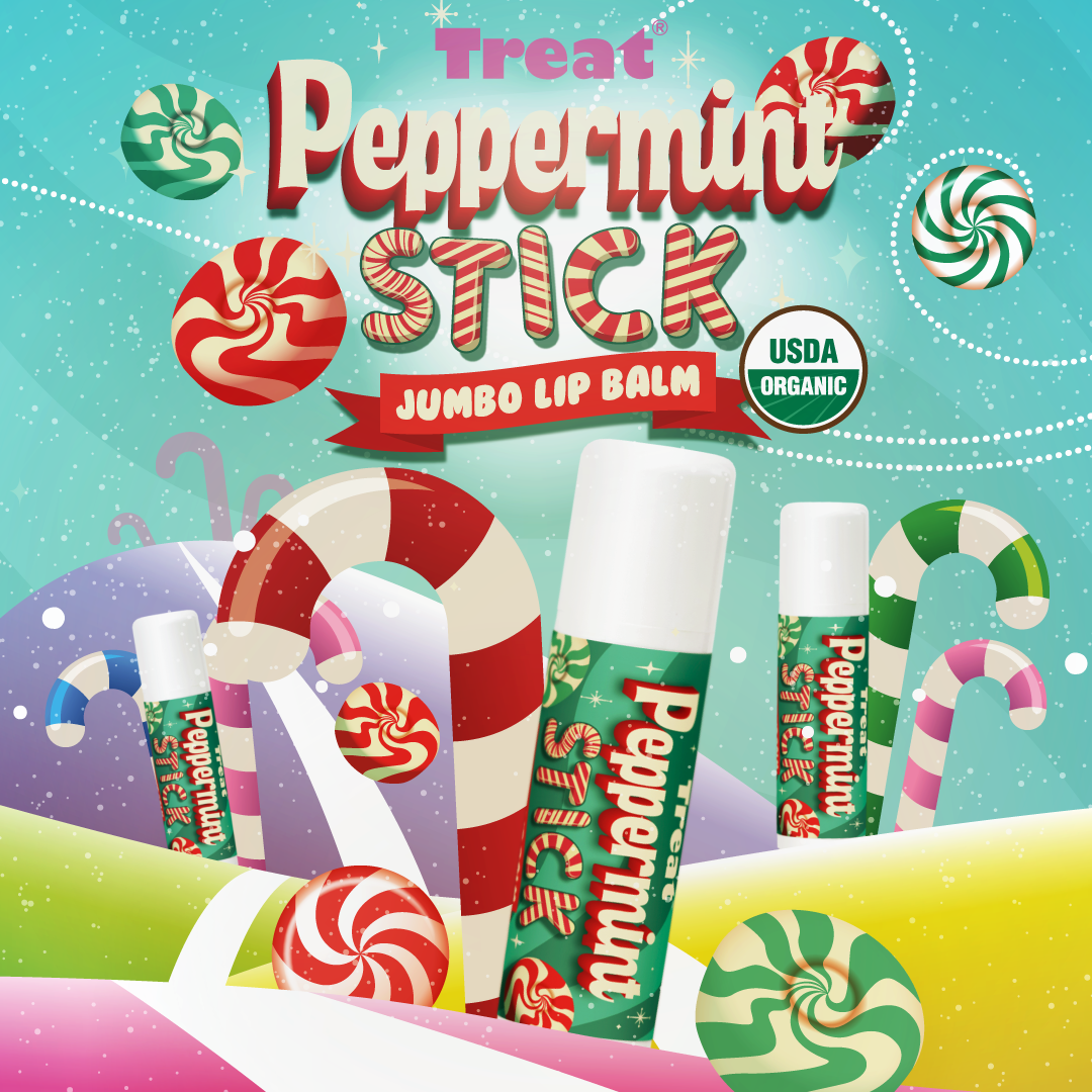 Peppermint Stick Jumbo Organic Lip Balm – Treat Beauty